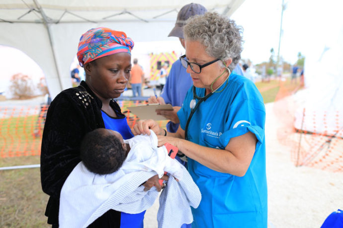 Emergency Field Hospital Treating Hurricane Survivors in the Bahamas