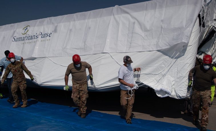 Disaster Response Team Begins Hospital Setup in Italy