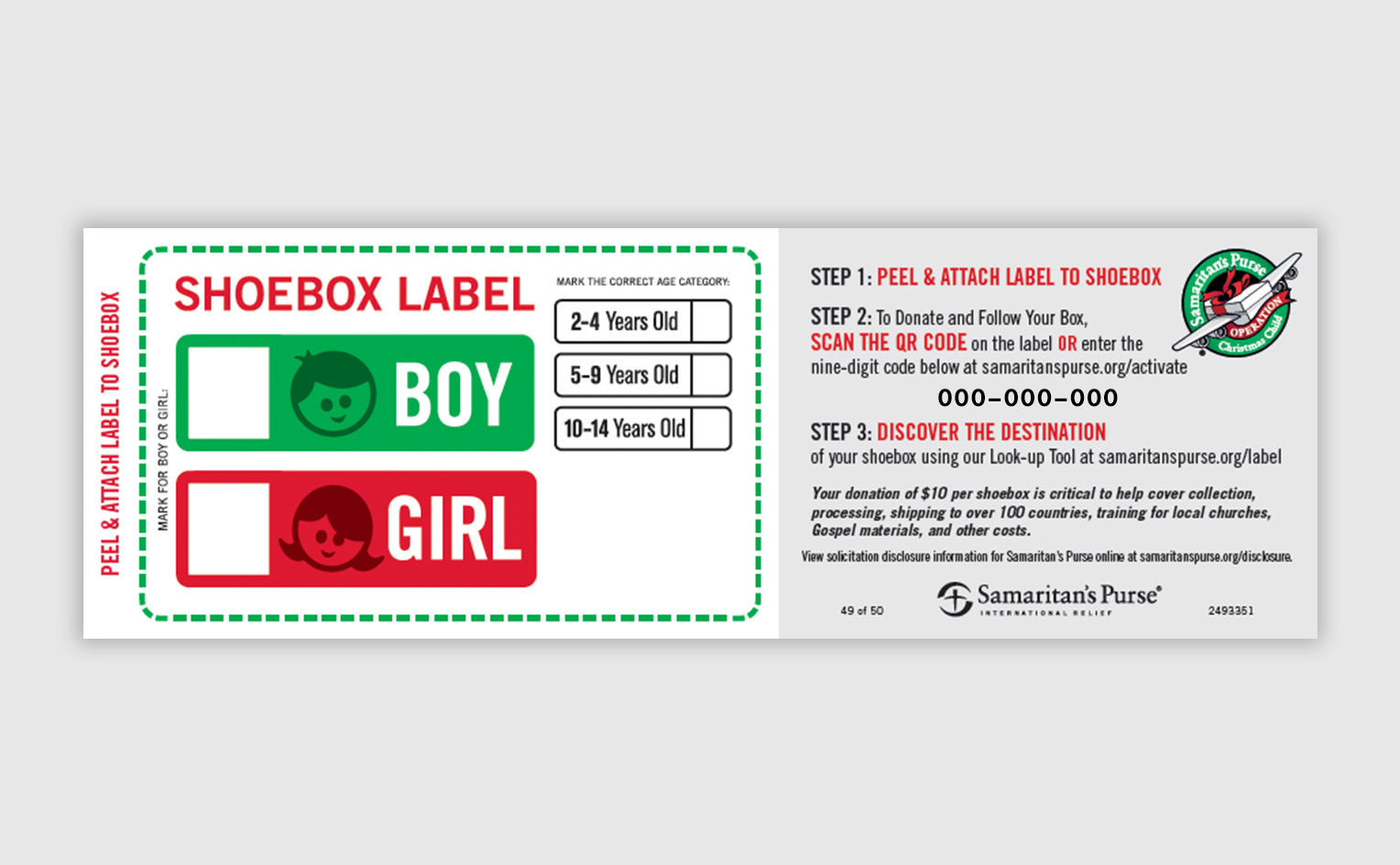 Adhesive Shoebox Label Set 2022
