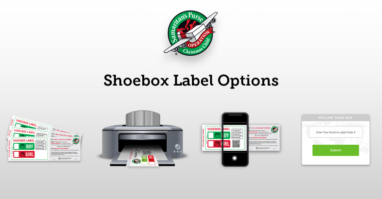 Shoebox Label Options