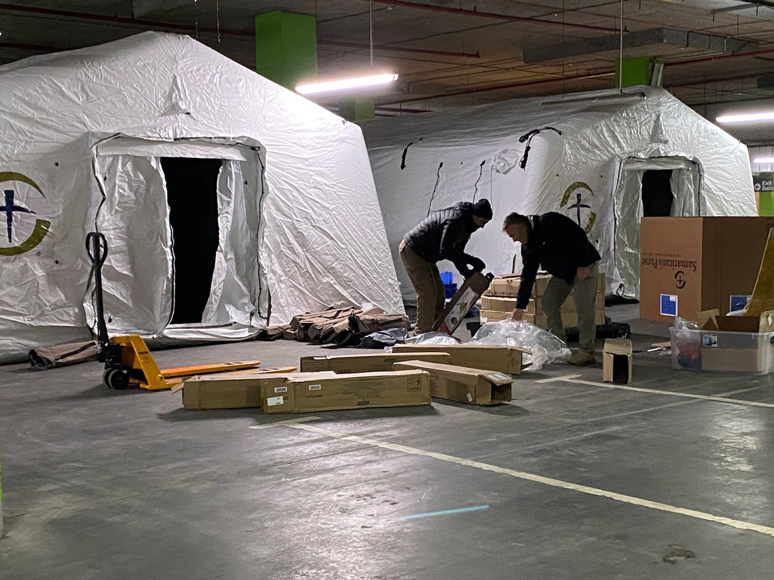 Second Airlift Departs; Emergency Field Hospital Soon to Be Ready