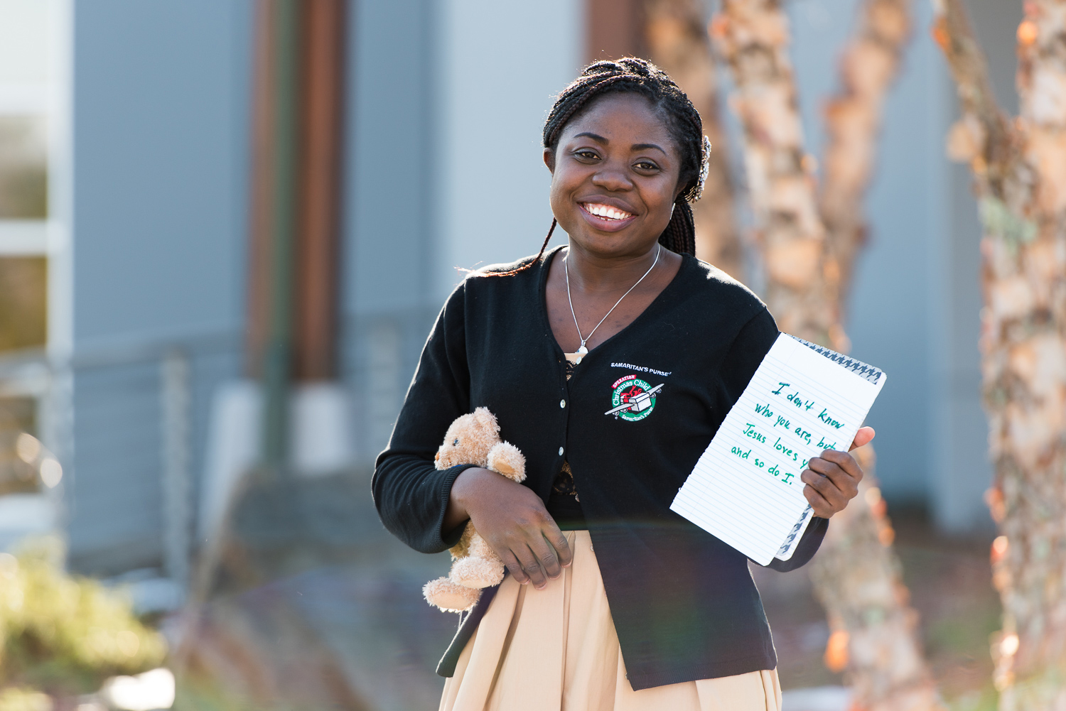 Azima and a Teddy Bear